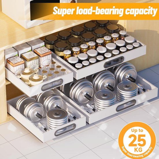 Uittrekbare Keukenlade Organizer - Telescopische Lade voor Keukenkasten ...
