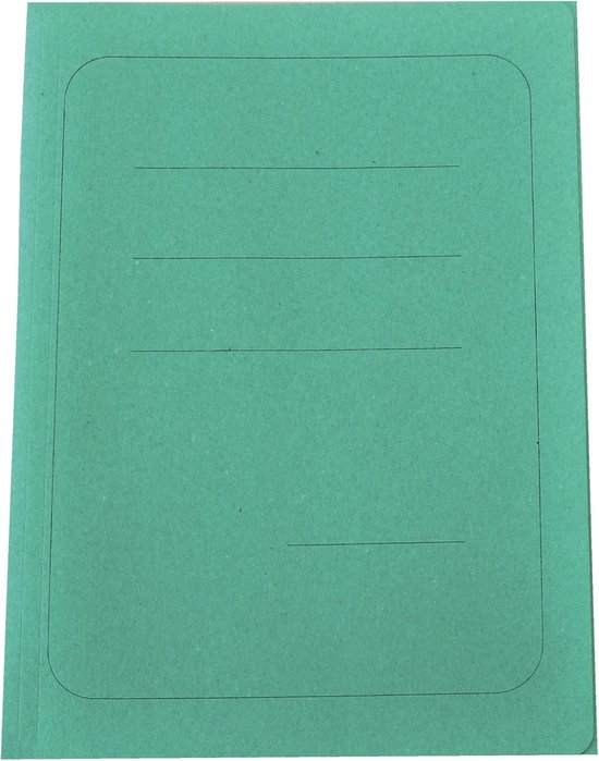 Karton Map met 3 Kleppen - Groene 25 x 33 cm - 50 Stuks Verpakking | bol