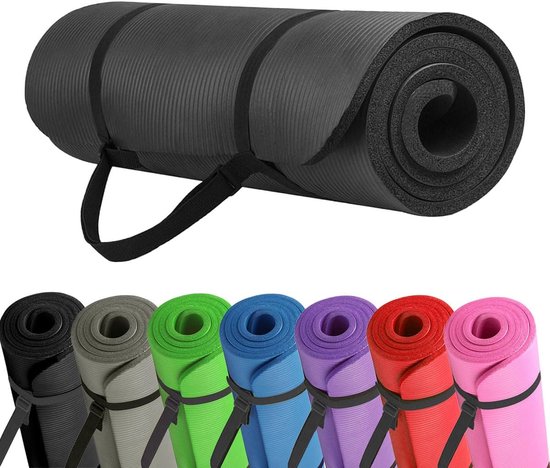 Extra Dikke Yogamat 1,5 cm met Draagriem voor Yoga, Pilates en Fitness ...
