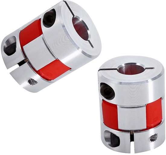 CNC Stepper Motor Encoder Coupling - 8mm x 10mm - Flexibele Plum Shaft ...