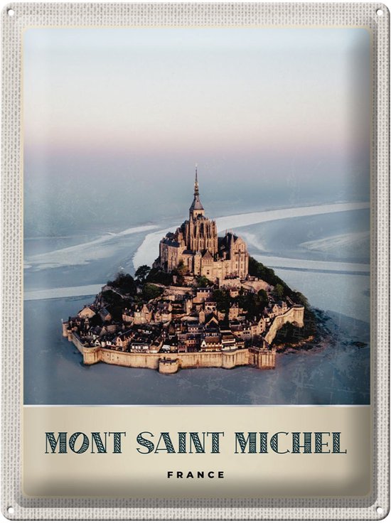 Blechschild Reise 30x40cm Mont Saint Michel Frankreich Stadt | bol