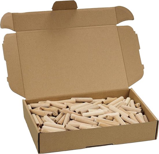 Houten Pluggen 8x40 mm - Set van 500 stuks - Beukenhout | bol