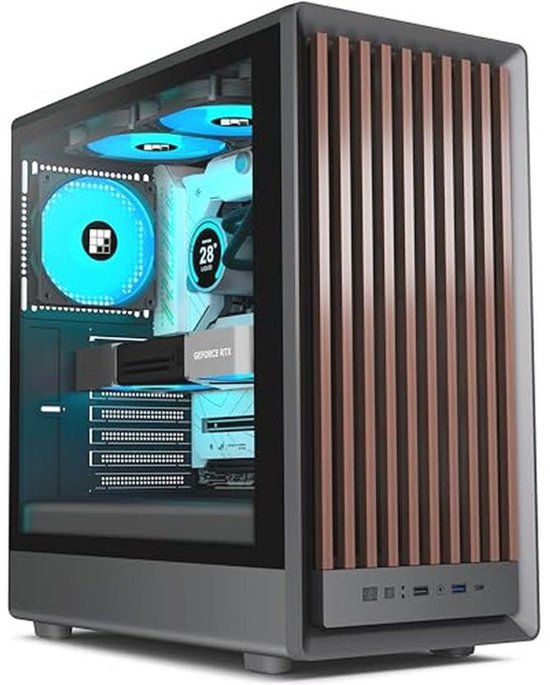 ATX Mid-Tower Gaming PC Behuizing met PWM ARGB Ventilatoren en Type C | bol