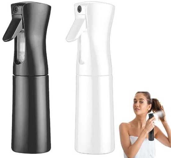 Spuitfles voor continu water, 200 ml, set van 2 voor kapsels en planten ...