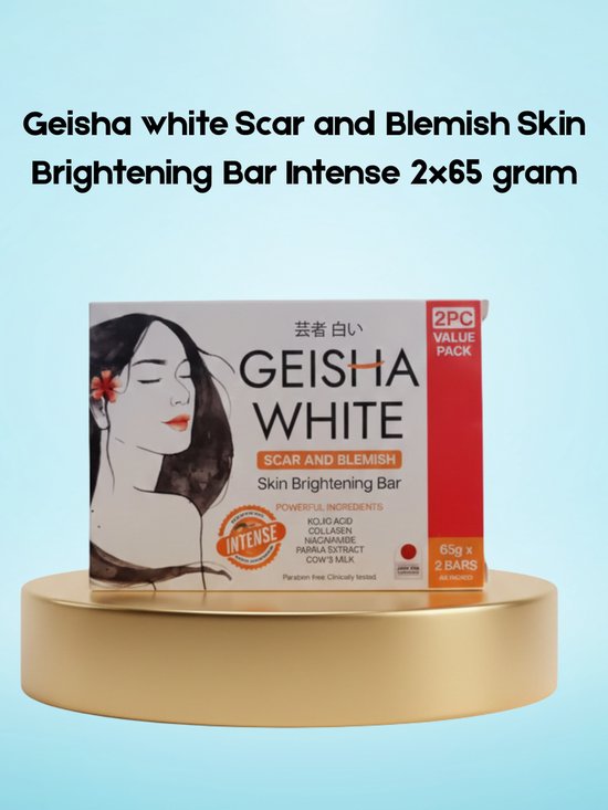 Geisha white Scar and Blemish Skin Brightening Bar Intense 2x65 gram | bol