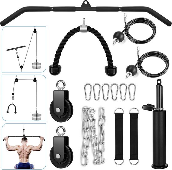 Fitness Kabel Katrol Systeem voor Thuis Workouts - LAT en Lift Pulldown ...