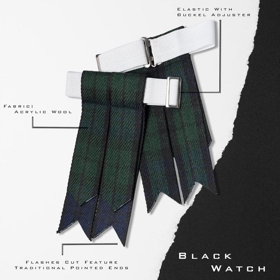 Kilt Flashes Heren met Zware Gespen - Set van 2 Sokbanden voor ...