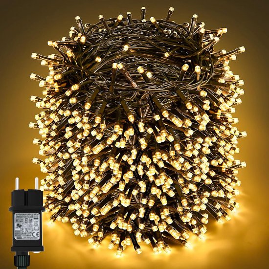 50 Meter LED Lichtketting Buiten met Timer - 500 Warmwitte Lampjes ...