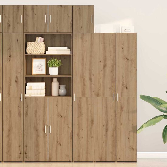 Wandkast | Hangkast | Muurkast | Opbergkast artisanaal eikenkleurig 30 ...
