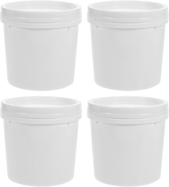 Witte Emmer Met SchroefDeksel - 1 L Voedselopslag Container | bol