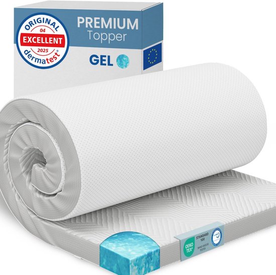 Gel Matras Topper 80x200cm - 5cm Dikke Traagschuim Topper met 3D-mesh ...