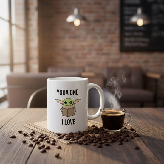 “Yoda One I Love” Mok 330 ml – Schattige Alien Parodie Beker – Grappig ...