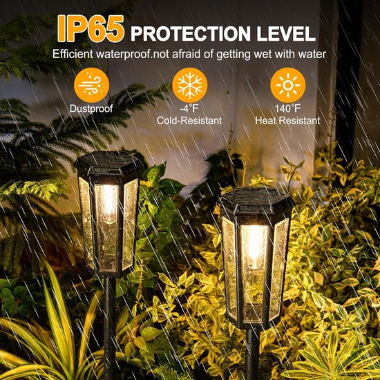 Set van 4 LED Solar Lampen voor Buitenverlichting Tuin en Terras | bol