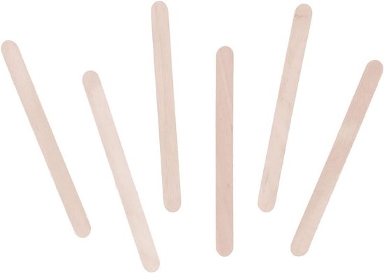 Houten Baleinen 114 x 10 x 2 mm - 50 Stuks, Ongekleurd voor Knutselen | bol