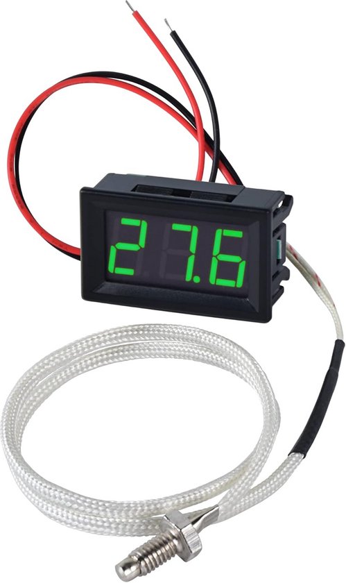 Digitale Temperatuurmeter DC 12V met K-Type Thermokoppel -30 tot 800 ...