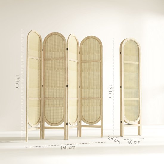 Roomdivider Houten Scherm – Kamerscherm – Scheidingswand – Room Divider ...