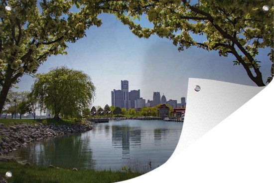 Cette vue imprenable de Detroit se trouve en face de la marina de ...