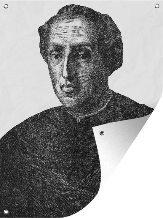 Tuin decoratie Illustratie van portret van Christoffel Columbus - 30x40 ...