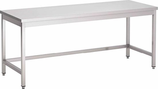 Table de travail Gastro-Inox en acier inoxydable sans tablette ...