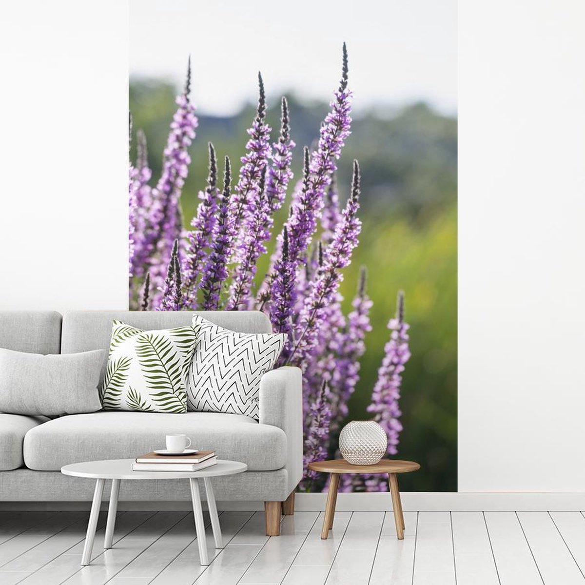 Behang - Fotobehang - Close-up grote kattenstaarten - Breedte 145 cm x ...