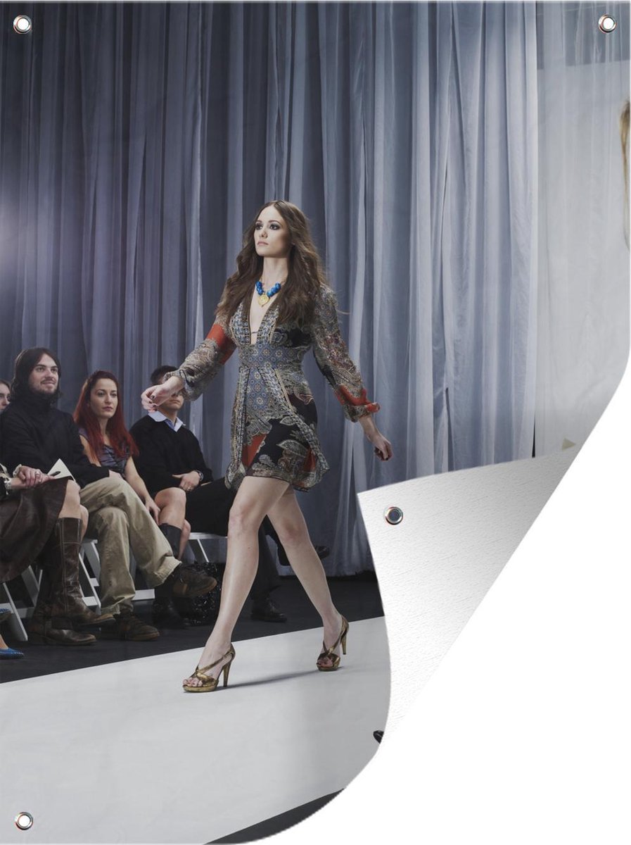 Tuin decoratie Catwalk model bij een modeshow - 30x40 cm - Tuindoek ...