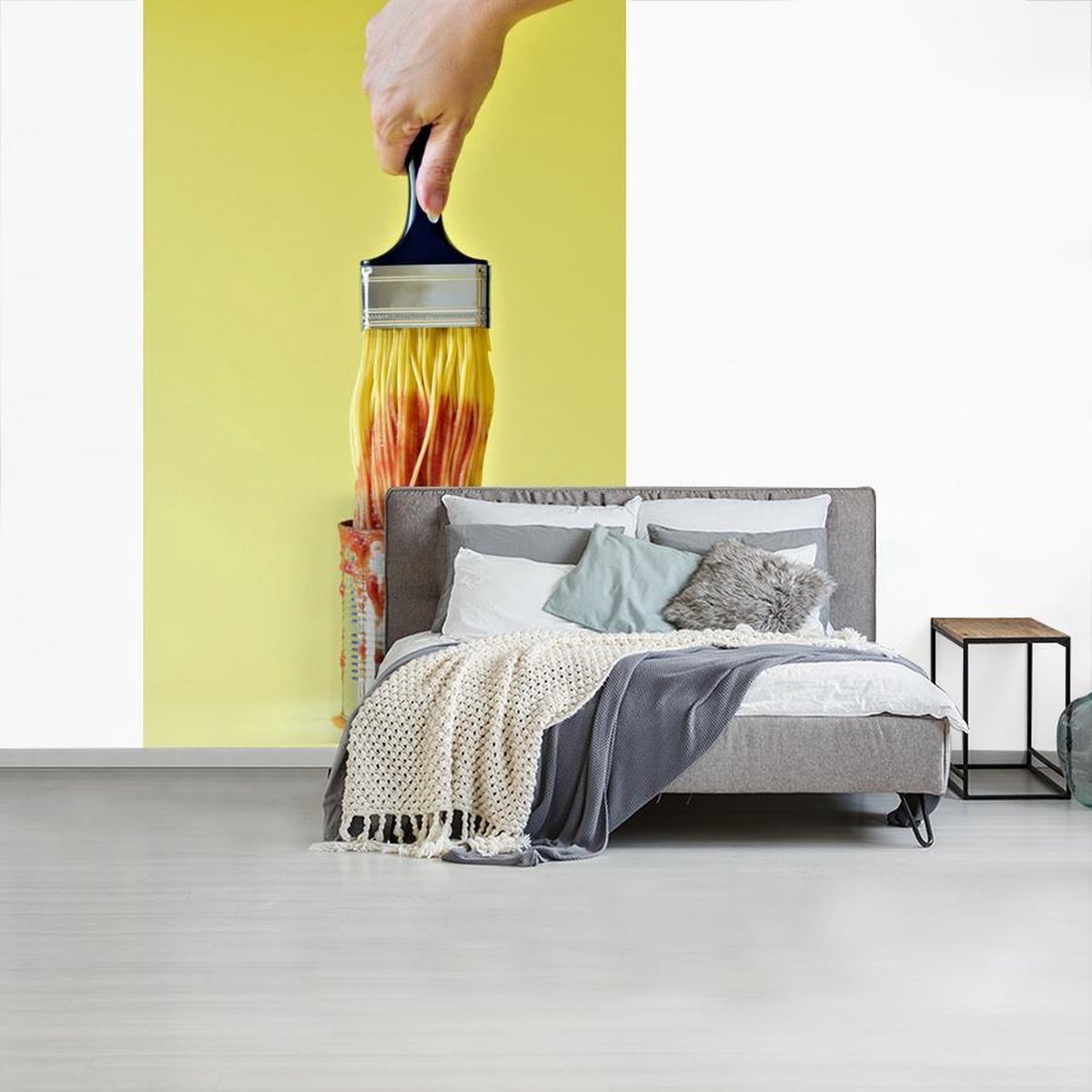 Behang - Fotobehang Verven met spaghetti en rode saus - Breedte 190 cm ...