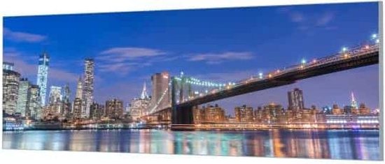 Wandpaneel Brooklyn Bridge Park | 150 x 50 CM | Zwart frame | Wand ...