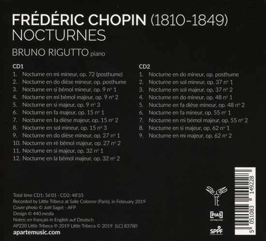 Chopin Nocturnes, F. Chopin | CD (album) | Muziek | bol.com