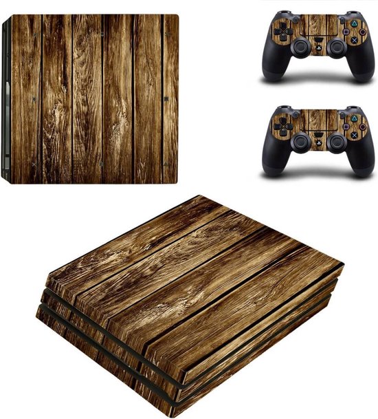 Wood V5 - 1 console skin en 2 controller stickers - geschikt voor de ...