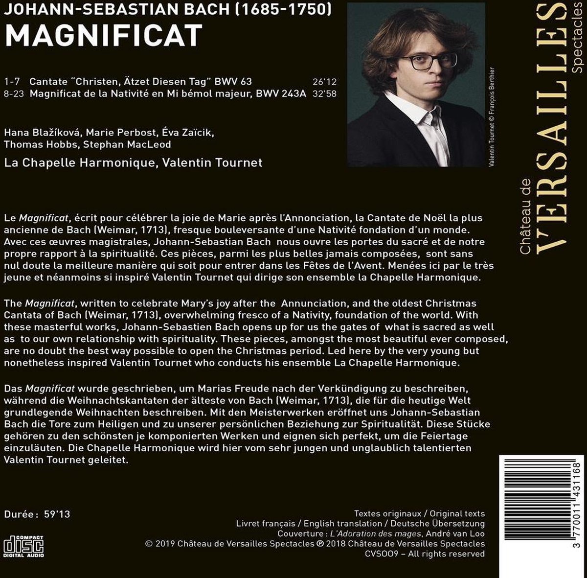 J.S. Bach: Magnificat, Valentin Tournet | CD (album) | Muziek | bol.com