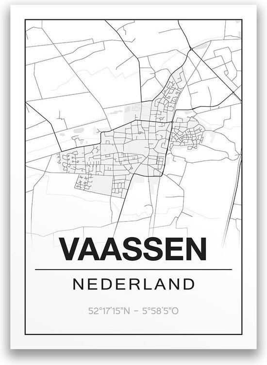 Poster/plattegrond VAASSEN - A4 | bol