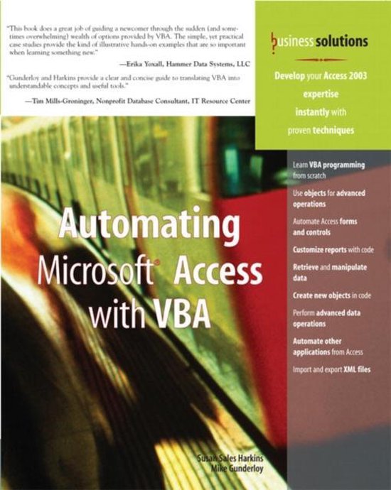 Automating Microsoft Access With Vba | 9780789732446 | Susan Sales ...