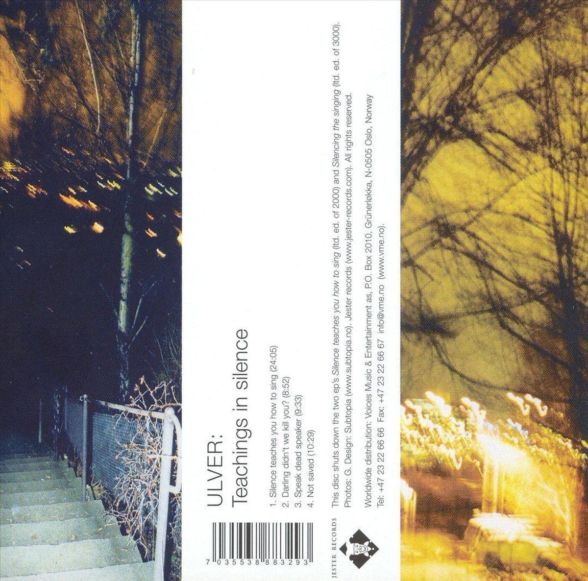 Teaching In Silence, Ulver | CD (album) | Musique | bol.com