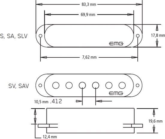 EMG SA Set zwart Singlecoil Set - Single-coil pickup voor gitaren | bol