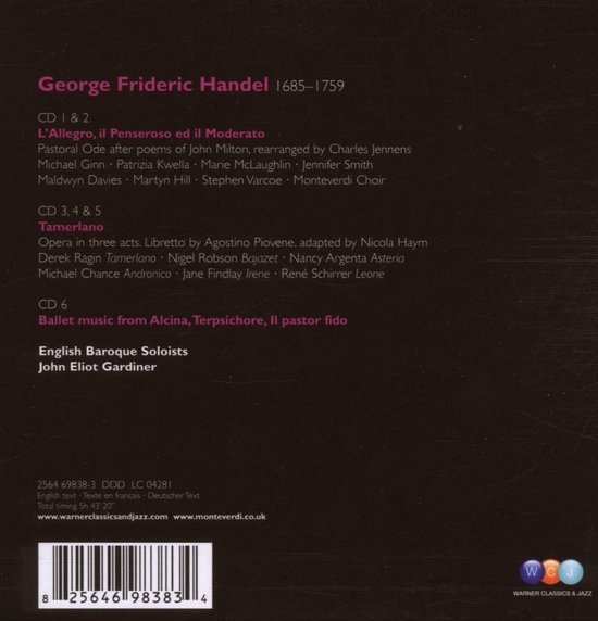 Handel Edition Ii: L Allegro, John Eliot Gardiner | CD (album) | Muziek ...