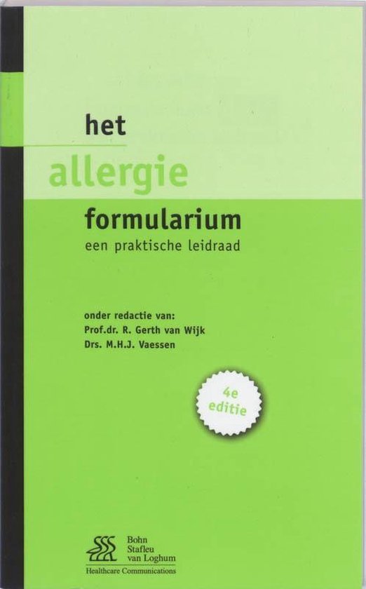 Formularium - Het Allergie formularium | 9789031353415 | Wijk, R.G. van ...