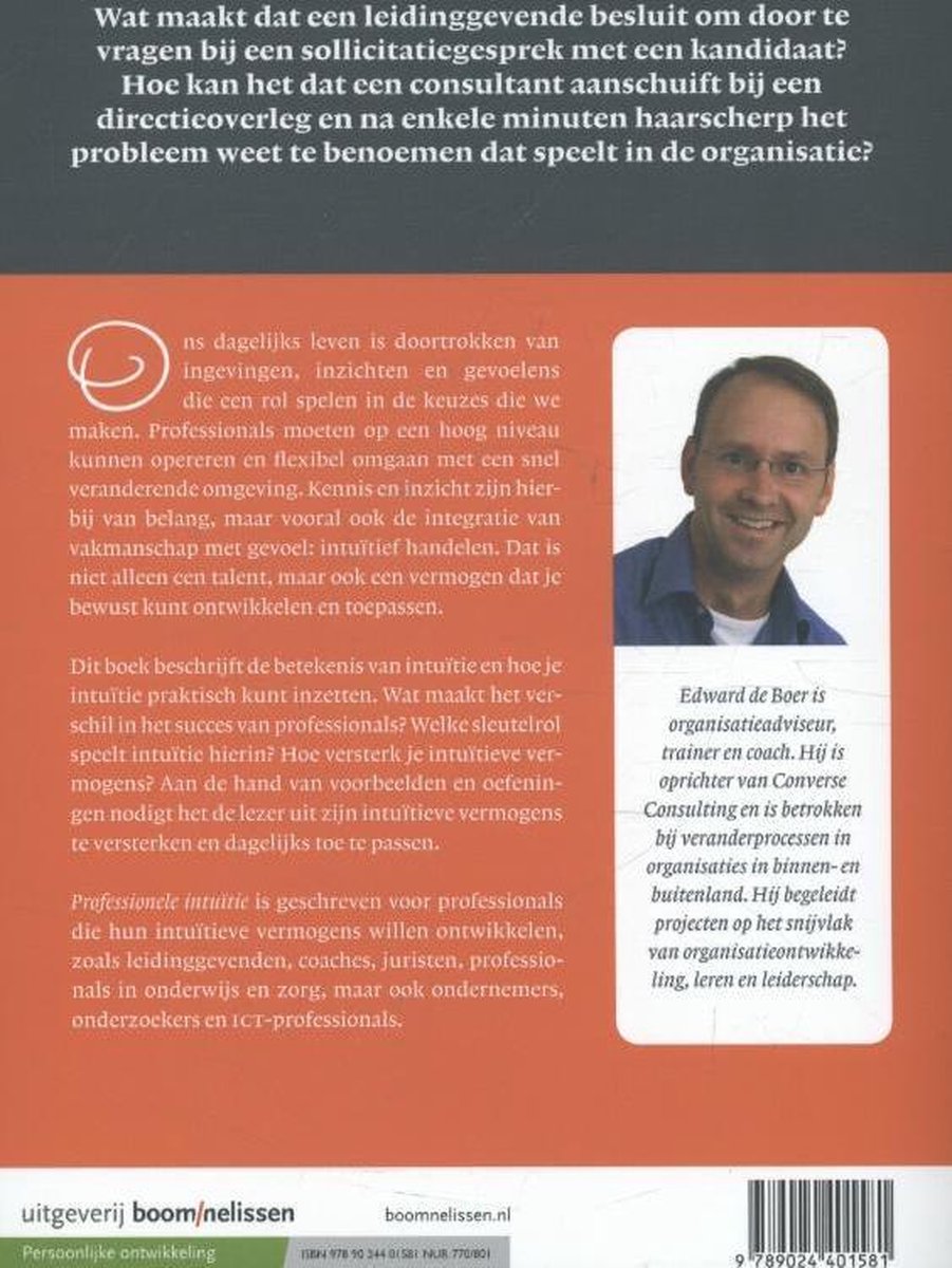 Professionele intuïtie | 9789024401581 | Edward de Boer | Boeken | bol.com