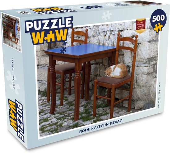 Puzzel 500 stukjes Vrije Katten - Rode kater in Berat - PuzzleWow heeft ...