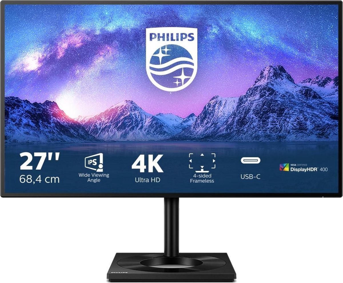 Philips 279C9 - 4K IPS USB-C Monitor - 65w - 27 Inch | bol