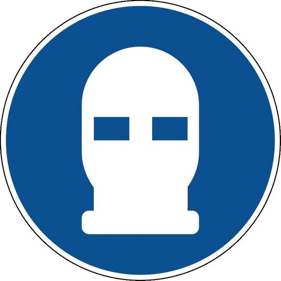 Bivakmuts verplicht sticker 50 mm - 10 stuks per kaart | bol.com