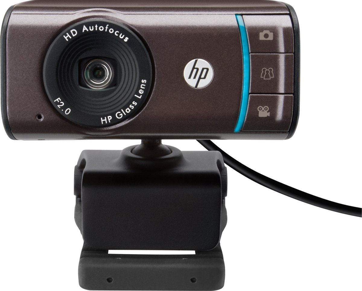 HP HD-3100 webcam 5 MP 1280 x 720 Pixels USB 2.0 Zwart, Grijs | bol.com