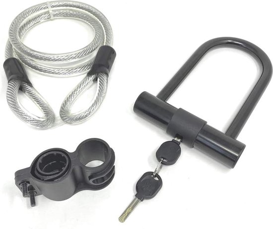 D Lock Fiets 1.2 M Twee Sleutels U Gevormde Zware Kabel Frame Beugel ...
