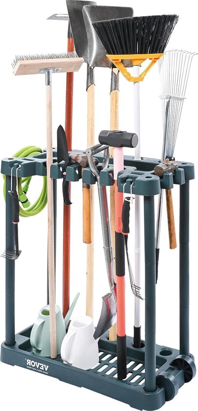 Garden Tool Organizer 10 Slots Yard Tool Tower Rack for Garage ...