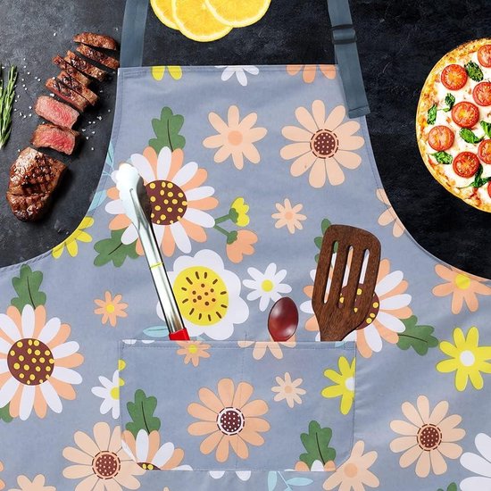 Verstelbaar kookschort - waterdicht en met zakken - voor dames en heren ...