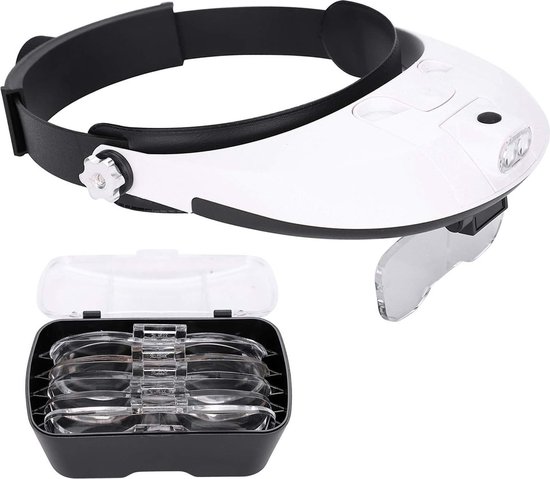 LED Reading Magnifier 4 Acrylic Lenses Vision Aid 1.5x 2.5x 3.5x ...
