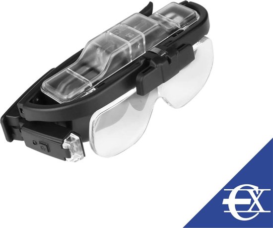 Rechargeable LED Magnifier Reading Glasses with Magnifier Lenses ...