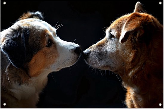 Honden posters - Huisdieren poster - Tuinposters Zwart - Buiten poster ...