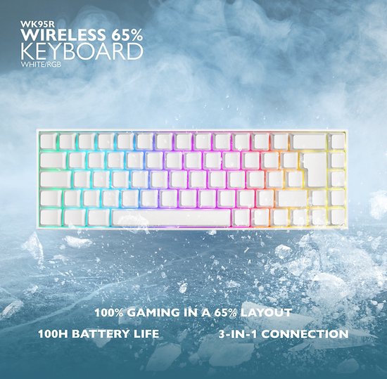 Deltaco GAM-100-W-US, Bedraad en draadloos, USB + Bluetooth, Mechanisch ...