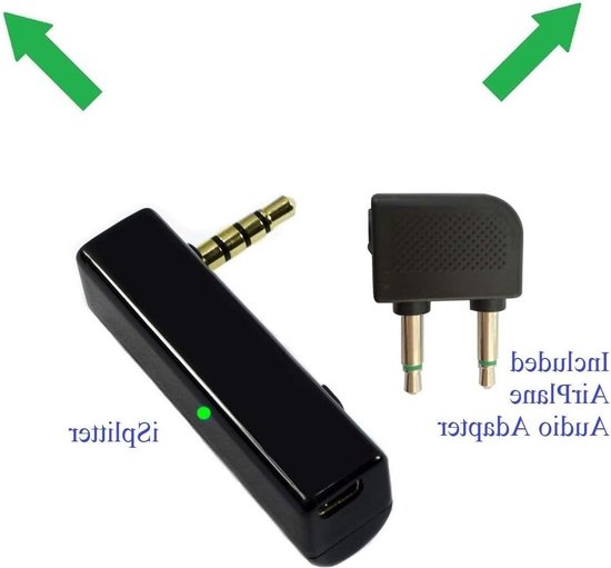 Vliegtuig Bluetooth Splitter - Airplane Audio Sharing - Compatibel met ...