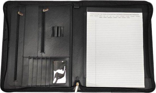 Conferentiemap met Rits - Conferentiemap A4 - Luxe Schrijfmap Opbergmap ...